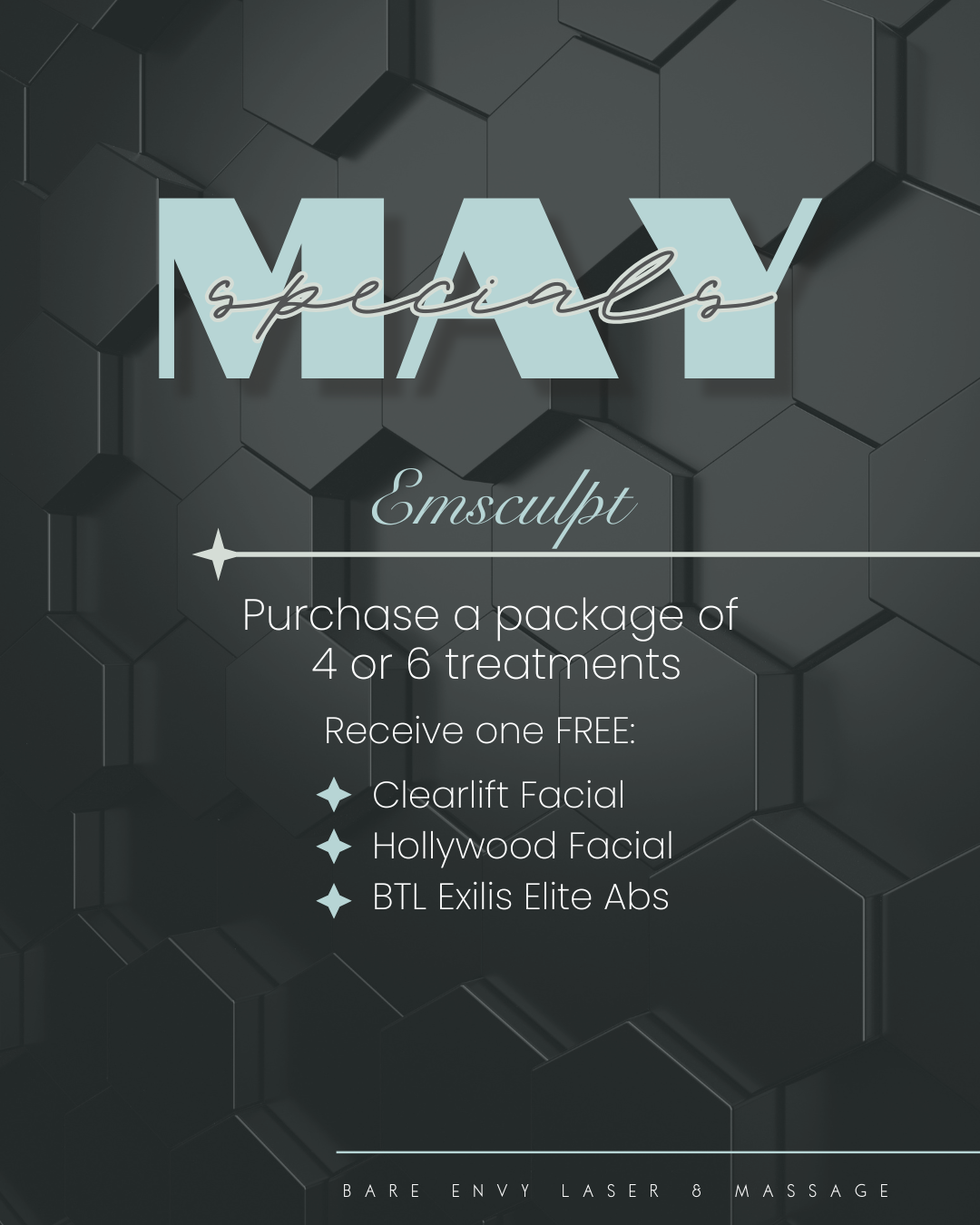 Monthly Promotions — Bare Envy Laser, Skin & Massage