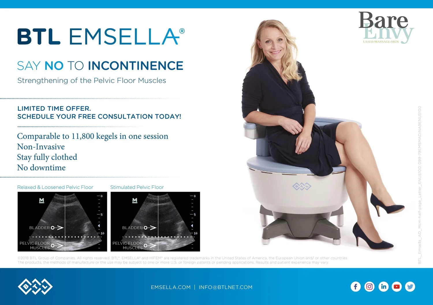 Treating Urinary Incontinence with Emsella — Bare Envy Laser, Skin ...
