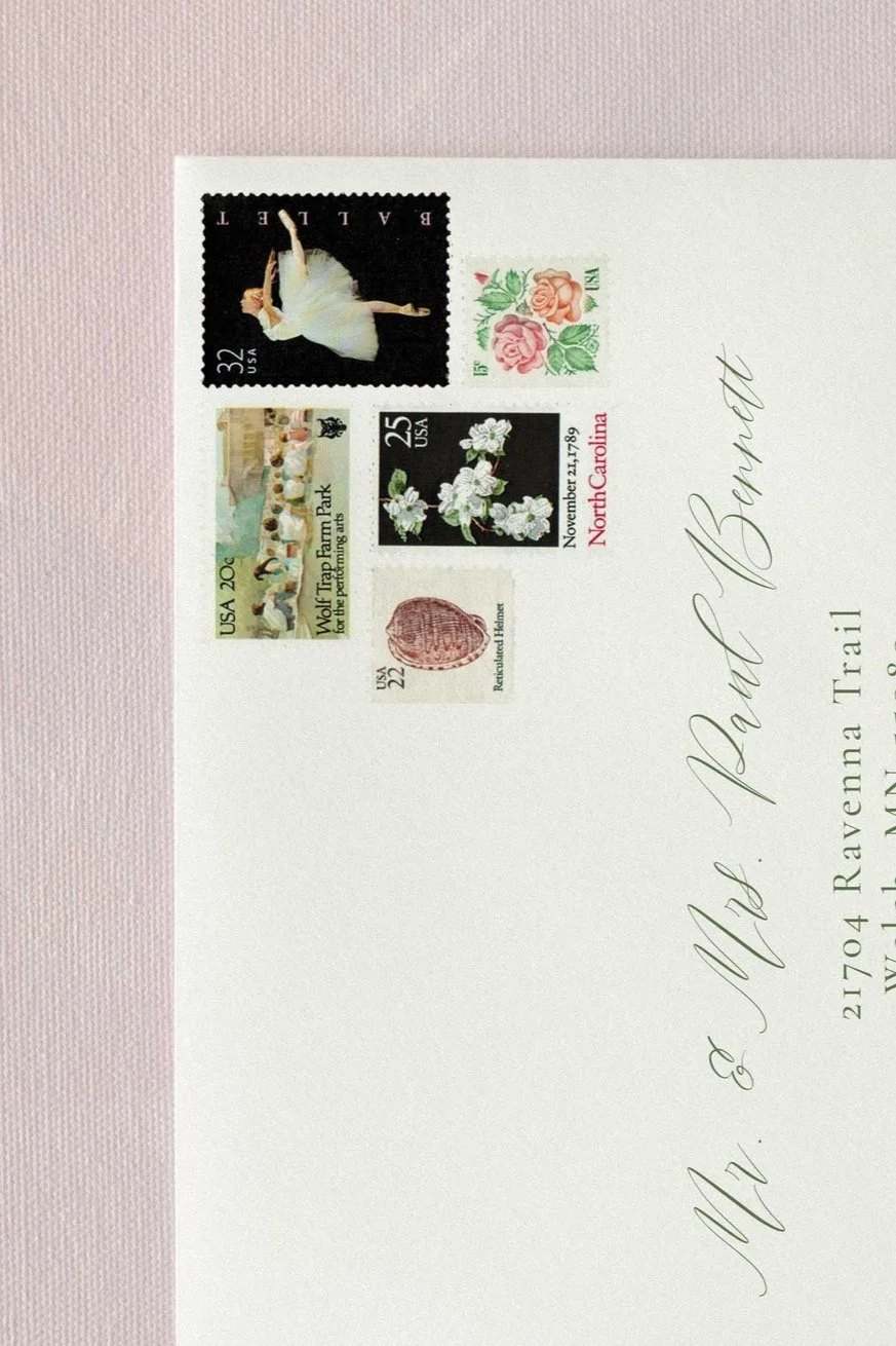 How to Use Curated Vintage Stamps for Your Wedding Invitations ...