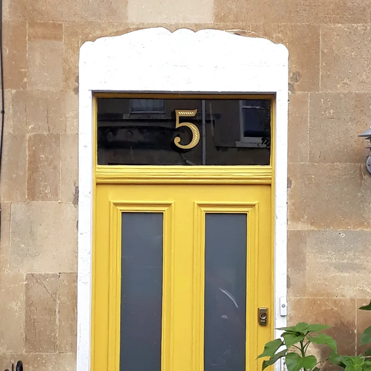 Traditionally painted house numbers & names with gold leaf — The Sunny ...