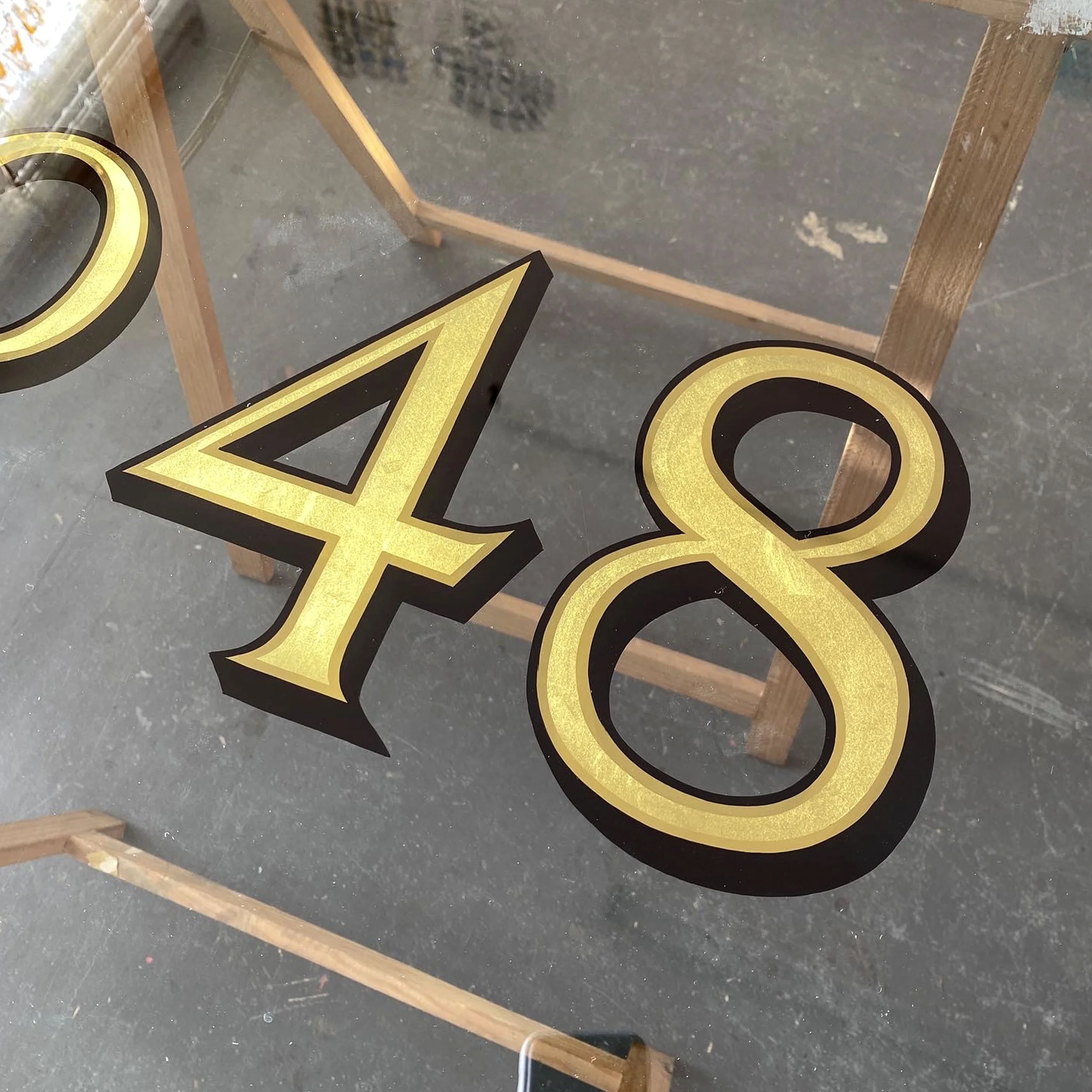 Traditionally painted house numbers & names with gold leaf — The Sunny ...