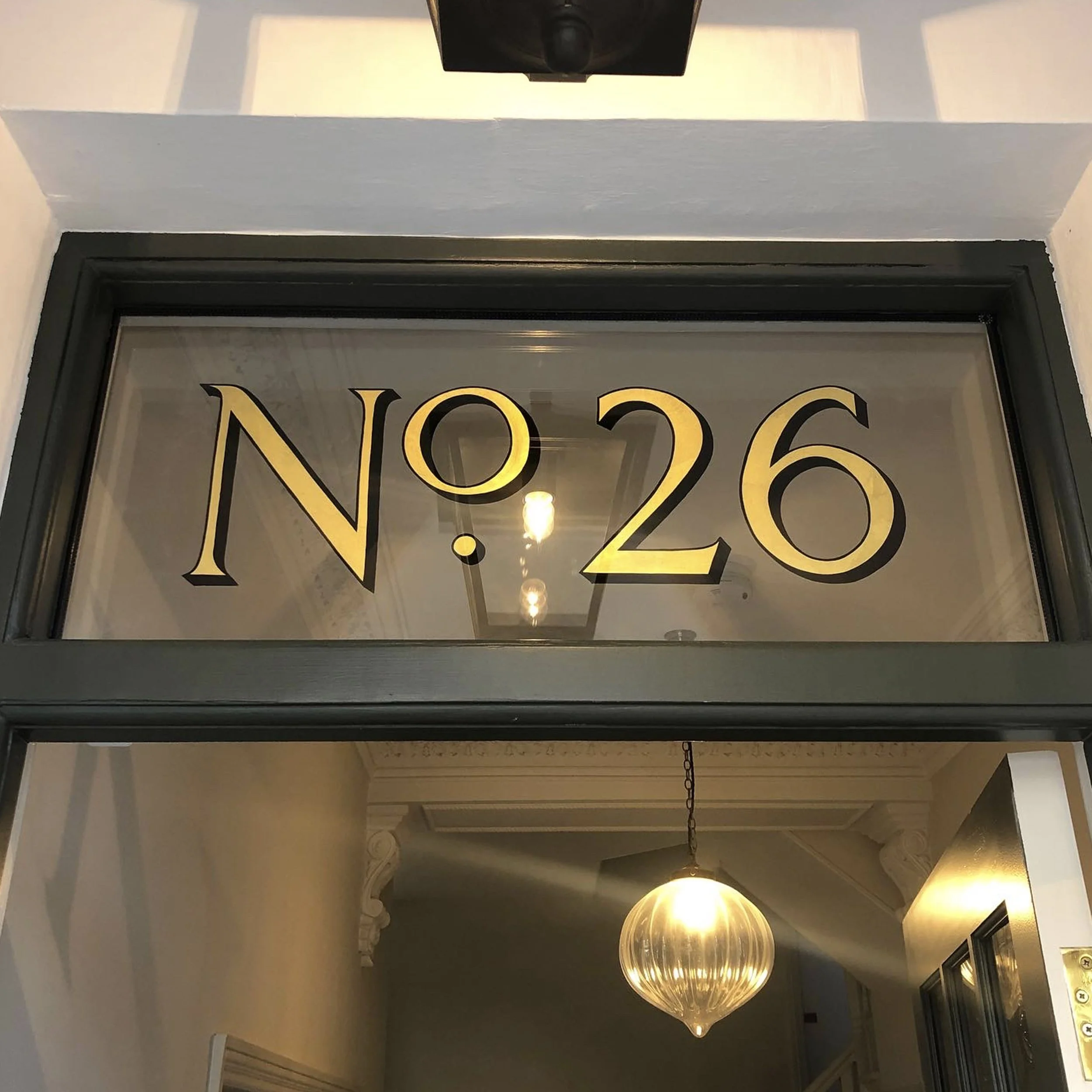 Traditionally painted house numbers & names with gold leaf — The Sunny ...