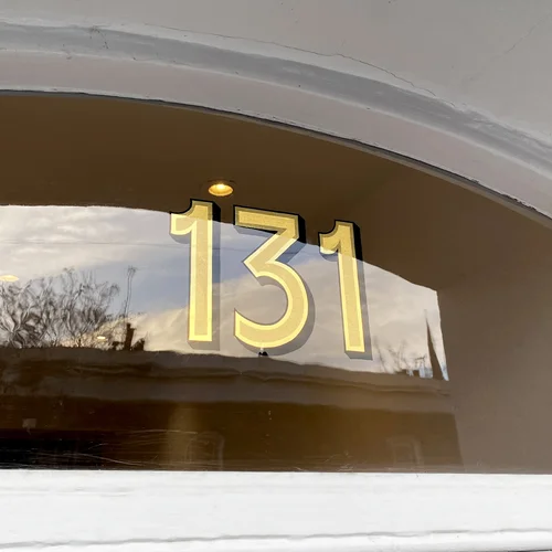 Traditionally painted house numbers & names with gold leaf — The Sunny ...