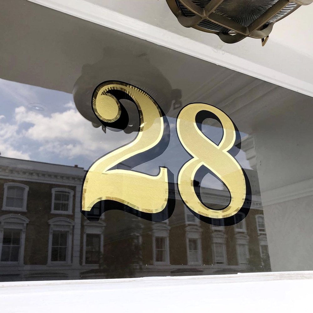 Traditionally painted house numbers & names with gold leaf — The Sunny ...
