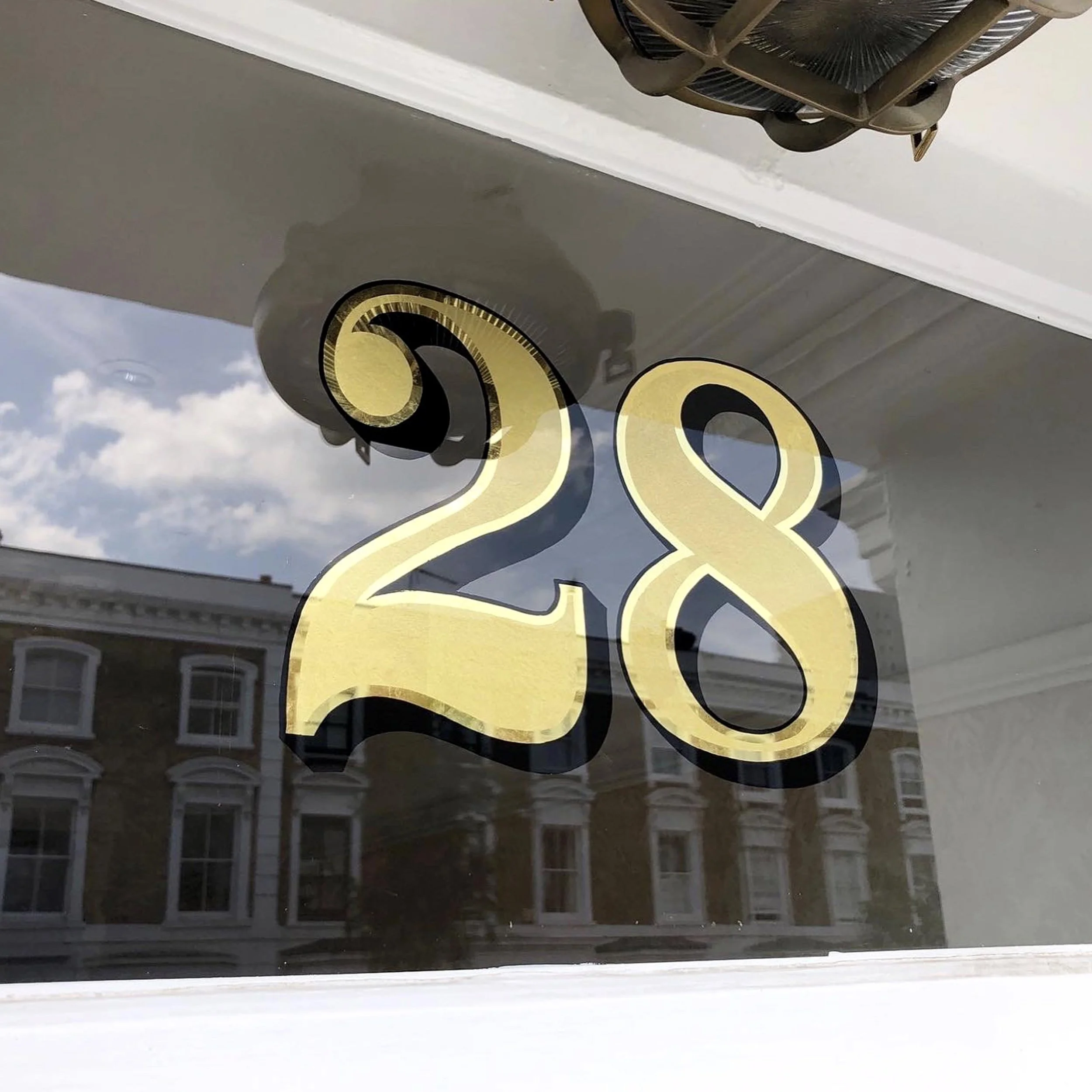 Traditionally painted house numbers & names with gold leaf — The Sunny ...