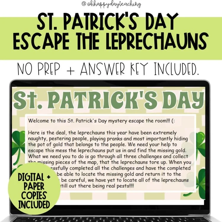 The Ultimate St. Patrick’s Day Activities for Your Classroom — Oh Happy ...