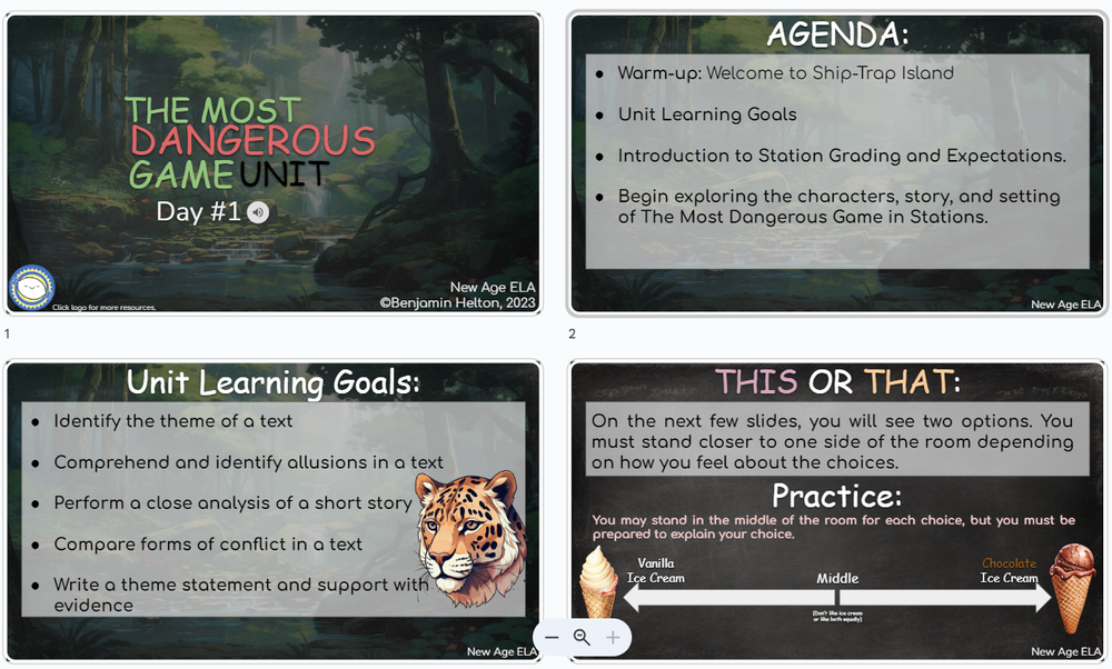 The Most Dangerous Game Short Story Lesson Plans — Benjamin Helton