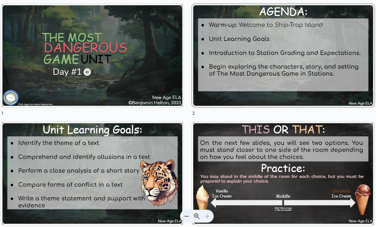 The Most Dangerous Game Short Story Lesson Plans — Benjamin Helton