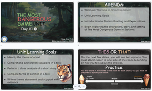 The Most Dangerous Game Short Story Lesson Plans — Benjamin Helton