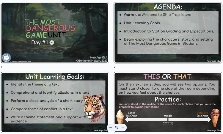 The Most Dangerous Game Short Story Lesson Plans — Benjamin Helton