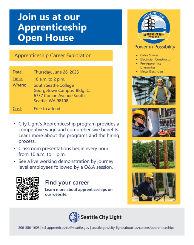 Seattle City Light Apprenticeship Open House — Washington State Construction Center of Excellence
