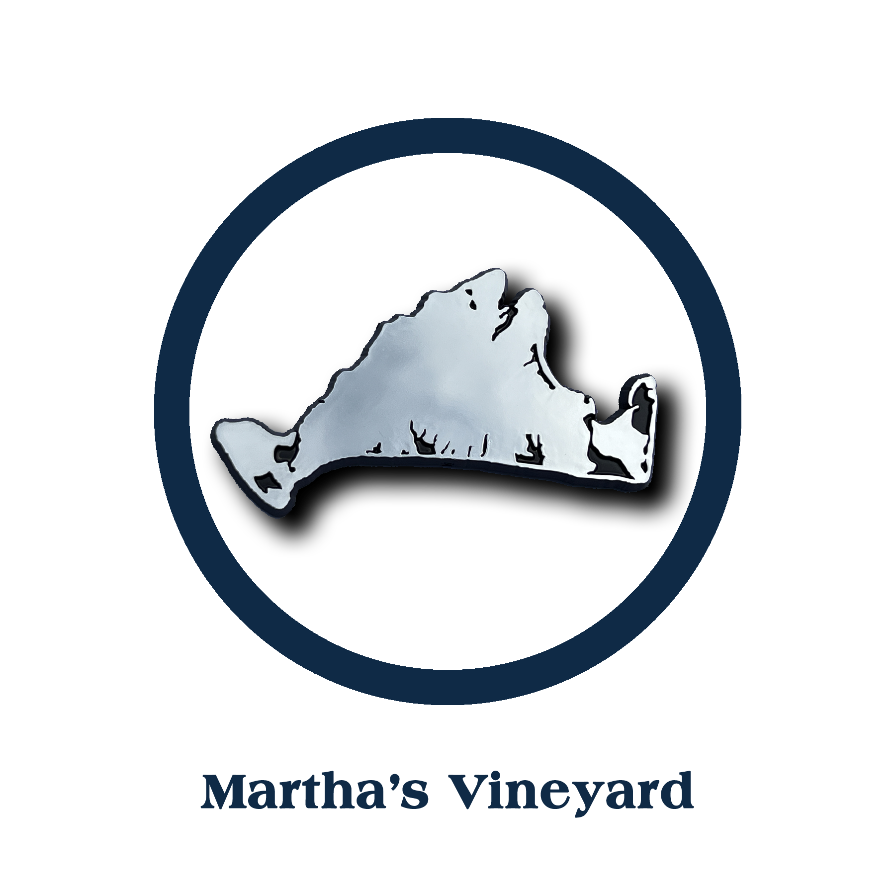 Martha's Vineyard Chrome Auto Emblem — Island Emblems