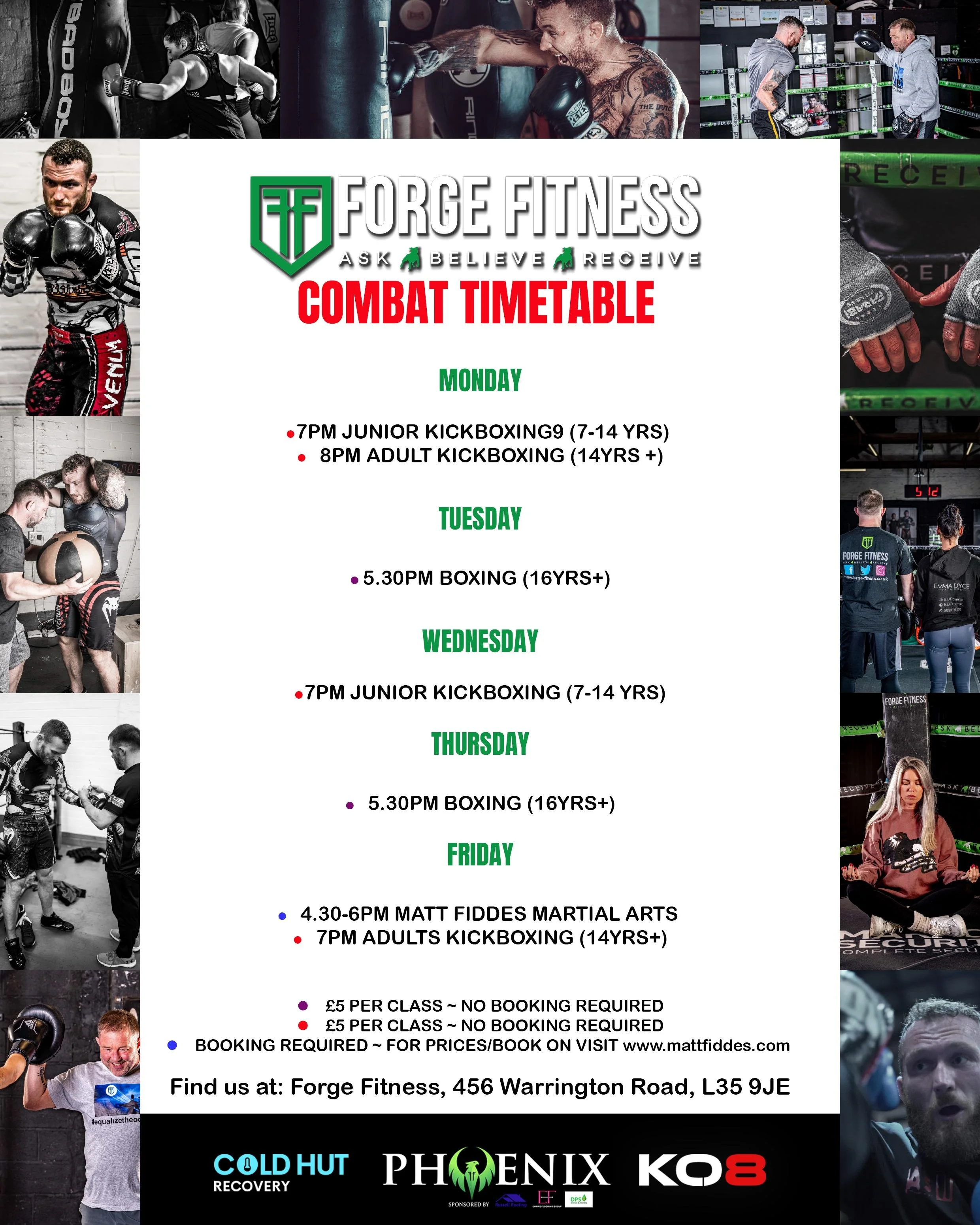 Timetables & Prices — Forge Fitness
