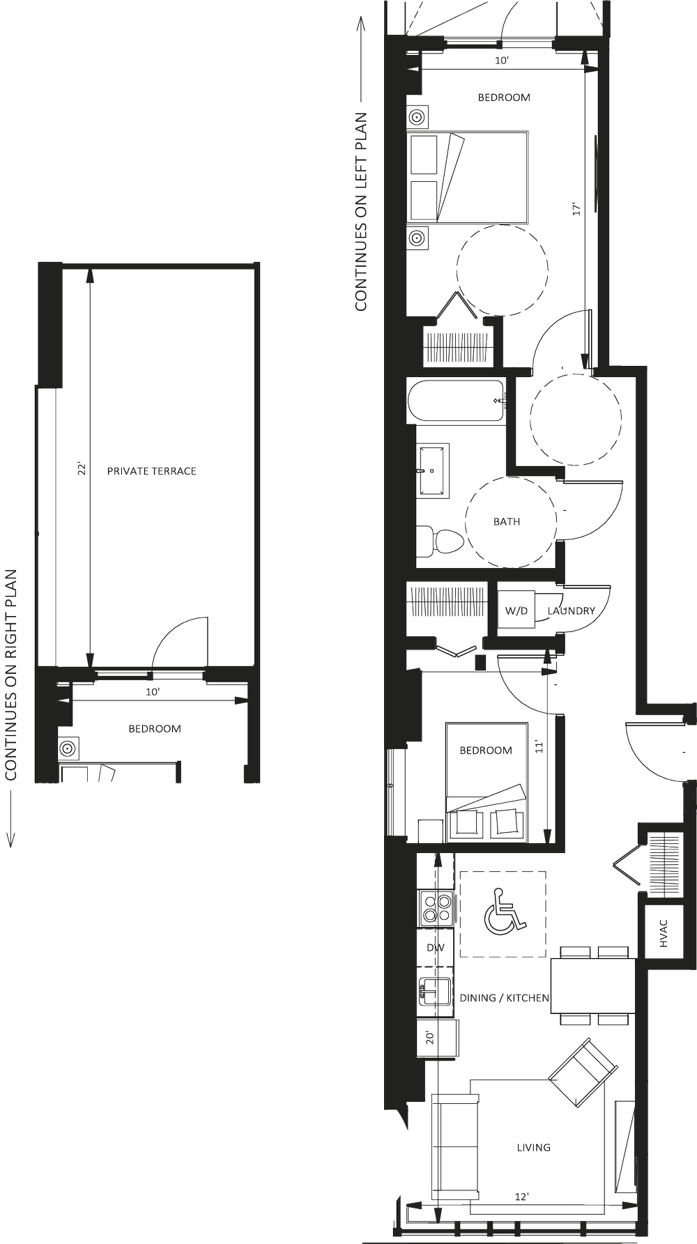 Two Bedroom + Terrace 305 — 75 Slater