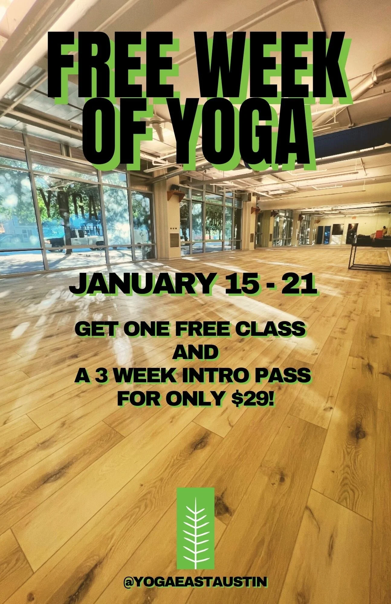 Free week of yoga 2024! — Yoga East Austin