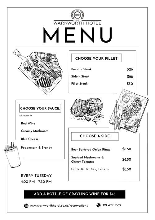Tuesday Steak Night — Warkworth Hotel