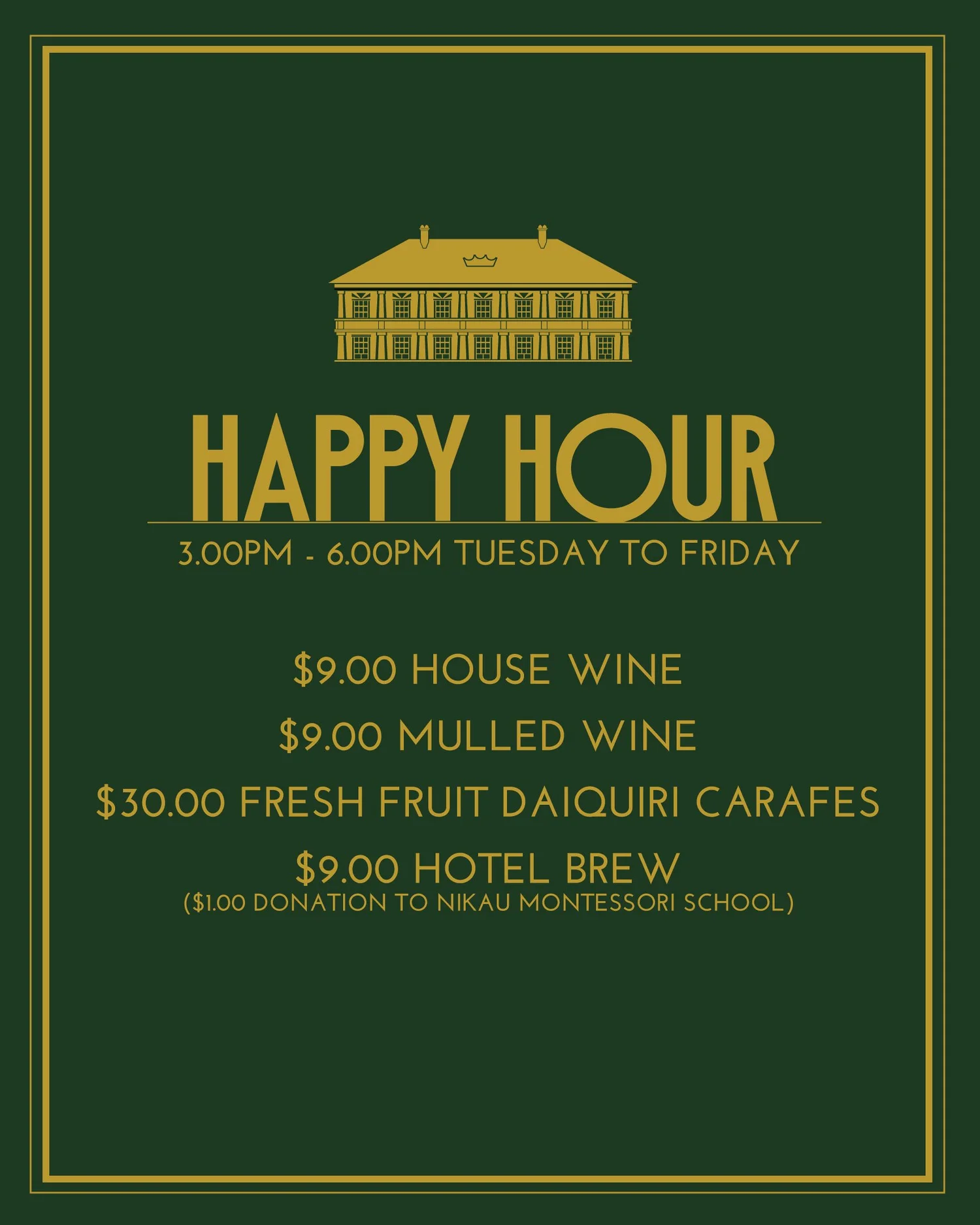 Menu — Warkworth Hotel