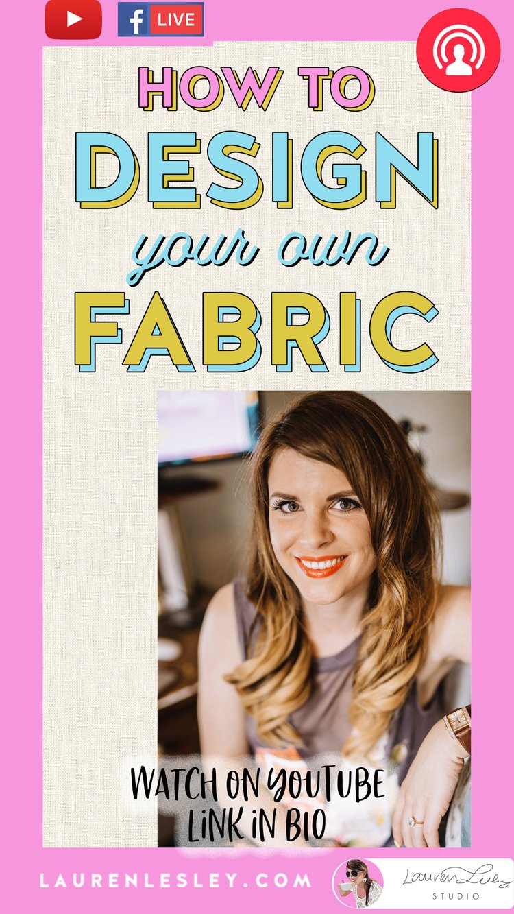How to Design Your Own Fabric | Step by Step Watercolor Fabric Design Tutorial — Lauren Lesley ...