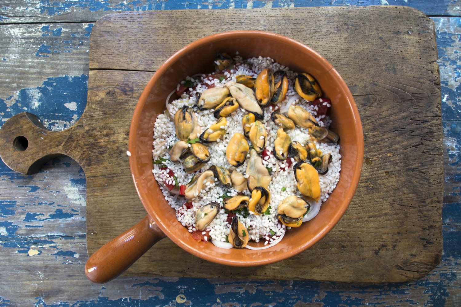 Tiella cozze e riso – rice and mussel bake — Italy On My Mind