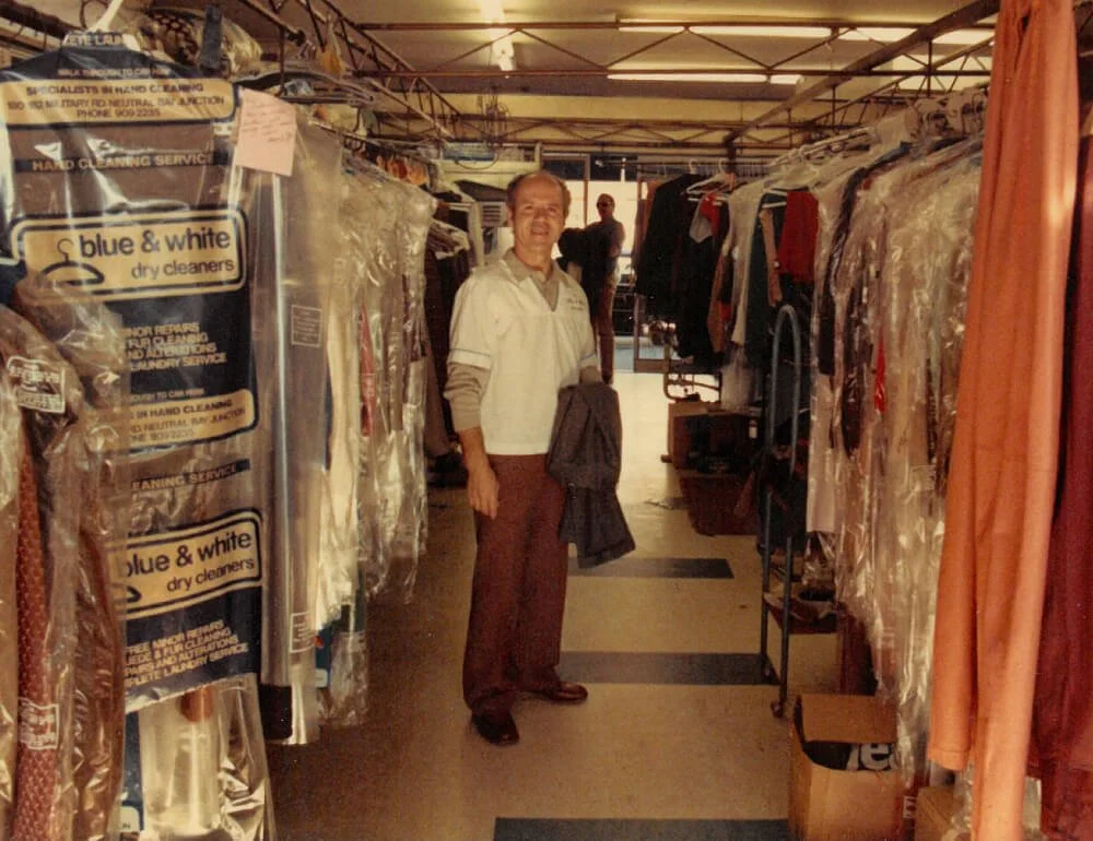 History — Blue & White Dry Cleaners