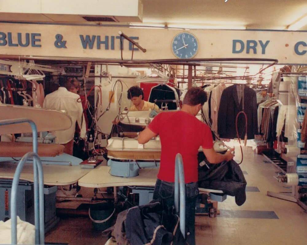 Blue & White Dry Cleaners