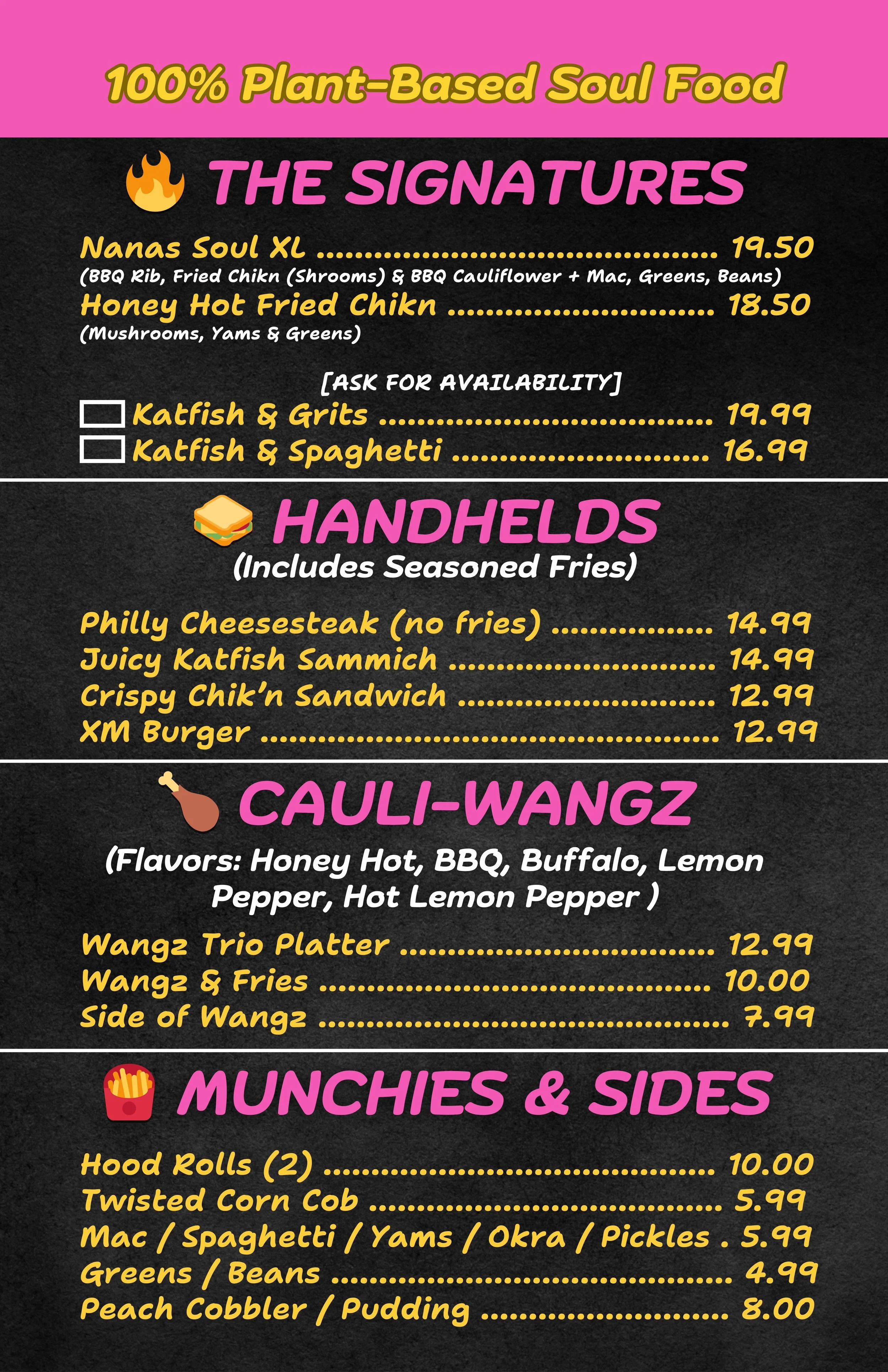 Houston Menu — Nana's Kitchen