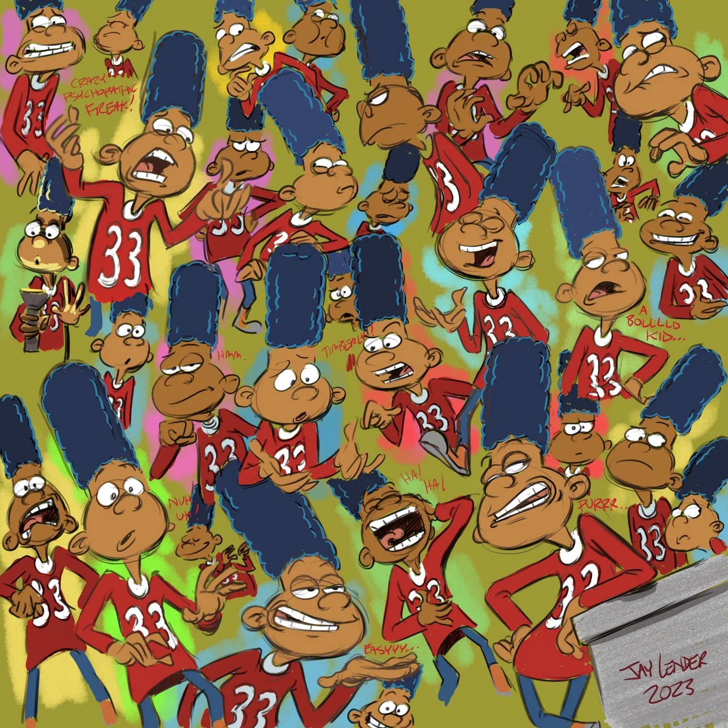 Pack of Geralds - 8x8 paper giclée — Jay Lender - Art Prints