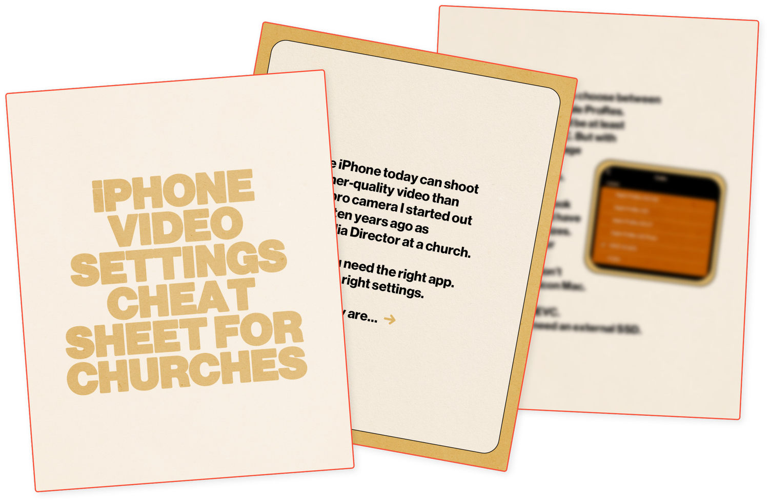 iPhone Video Settings Cheat Sheet for Churches — Pro Church Tools