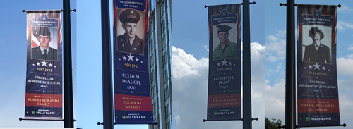 Military Tribute Banners — Cedar Rapids Freedom Festival