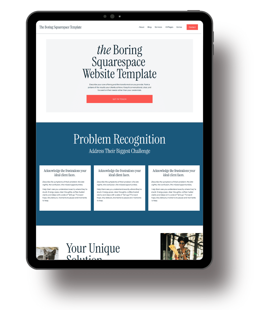The Boring Squarespace Template | JPK Design Co