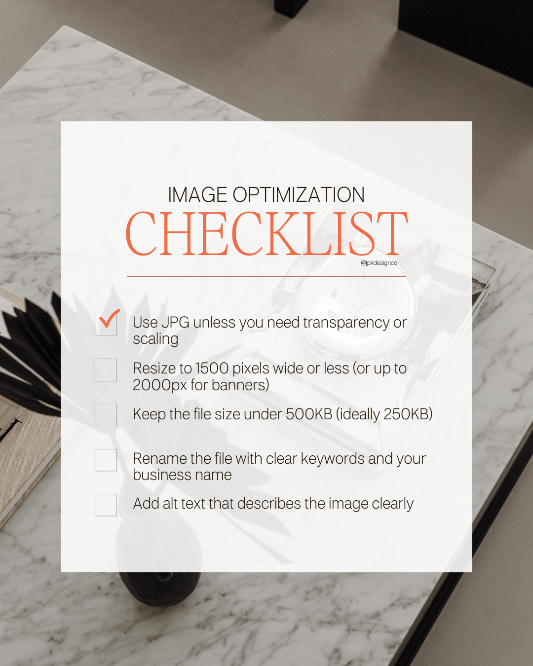 How (and Why) To Optimize Images in Squarespace | JPK Design Co