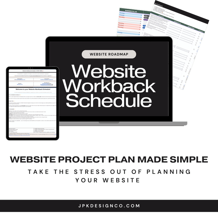 Website Project Plan Template: Workback Schedule | JPK Design Co