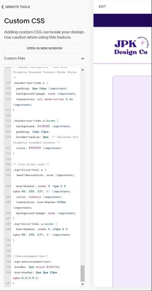 Squarespace CSS for Beginners | JPK Design Co
