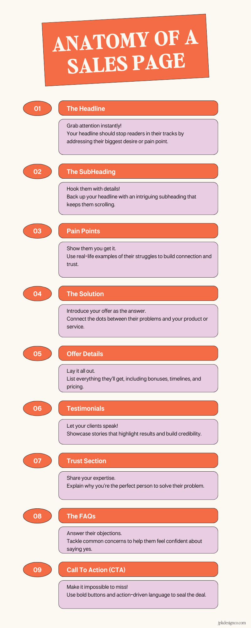 How to Create a Sales Page that Finally Converts | JPK Design Co