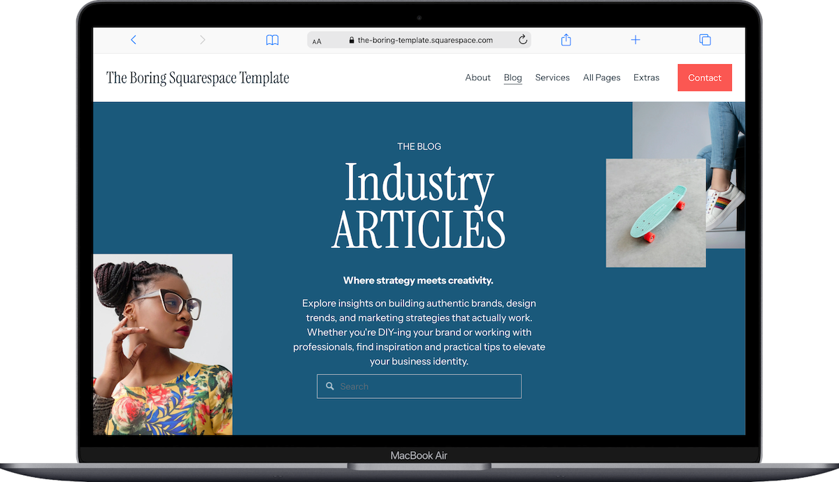 The “Boring” Squarespace Template Review | JPK Design Co