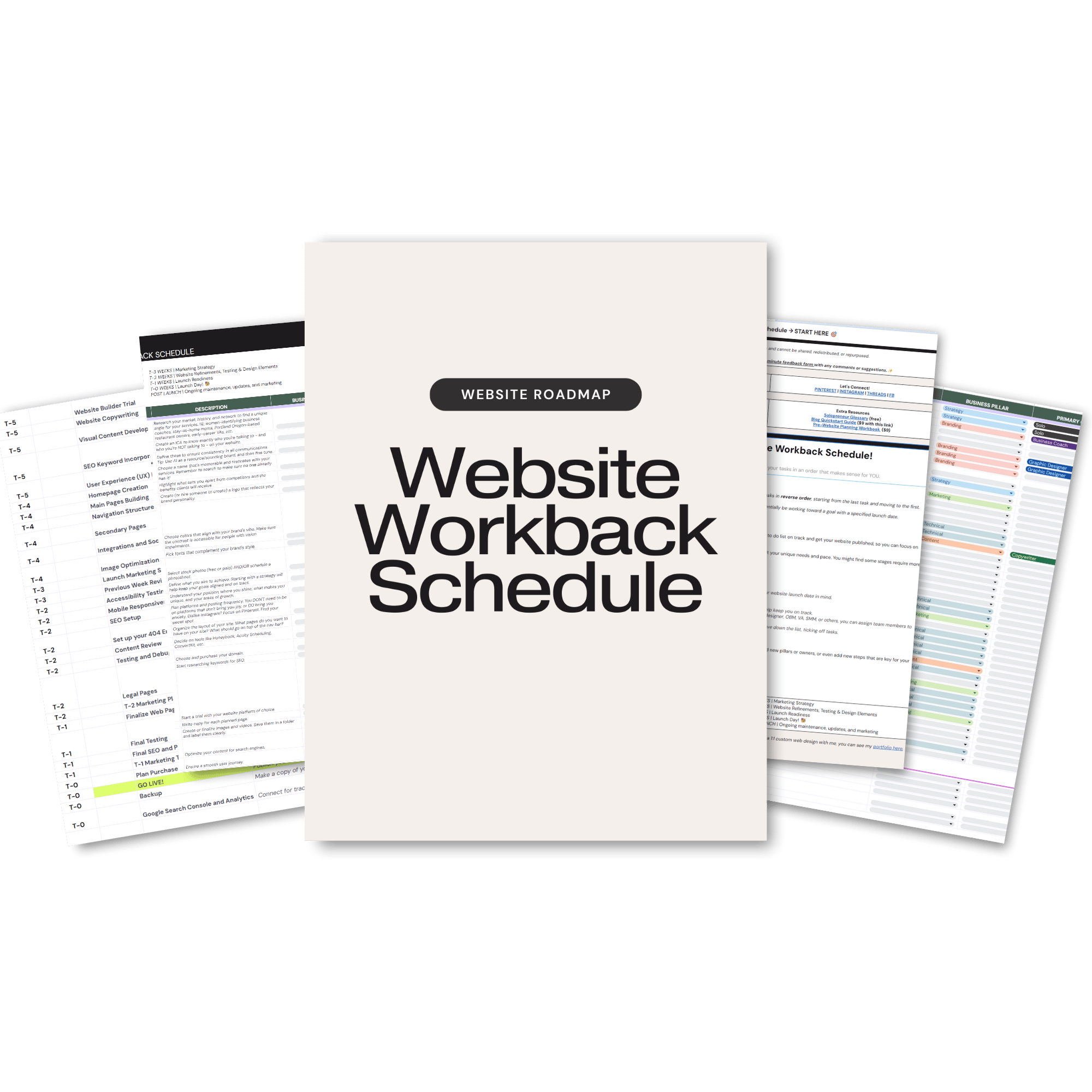 Website Project Plan Template: Workback Schedule | JPK Design Co