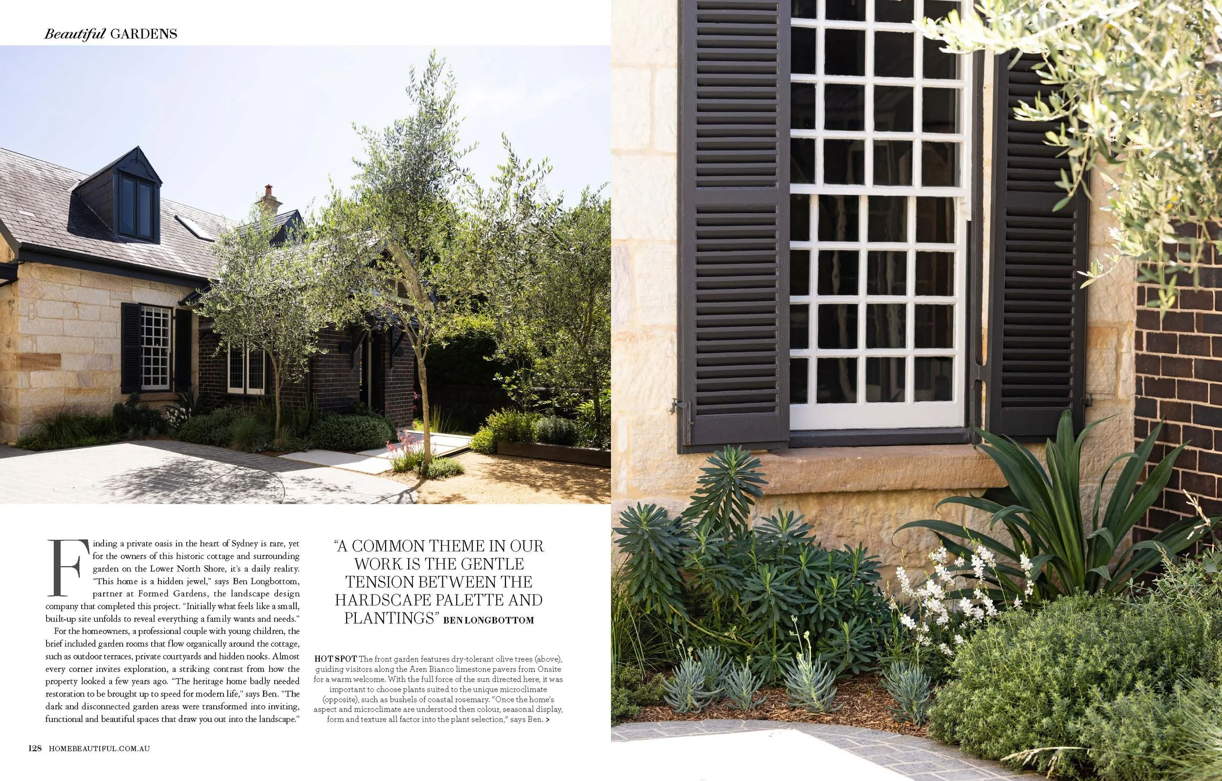 Neutral Bay Garden in Home Beautiful - Formed Gardens