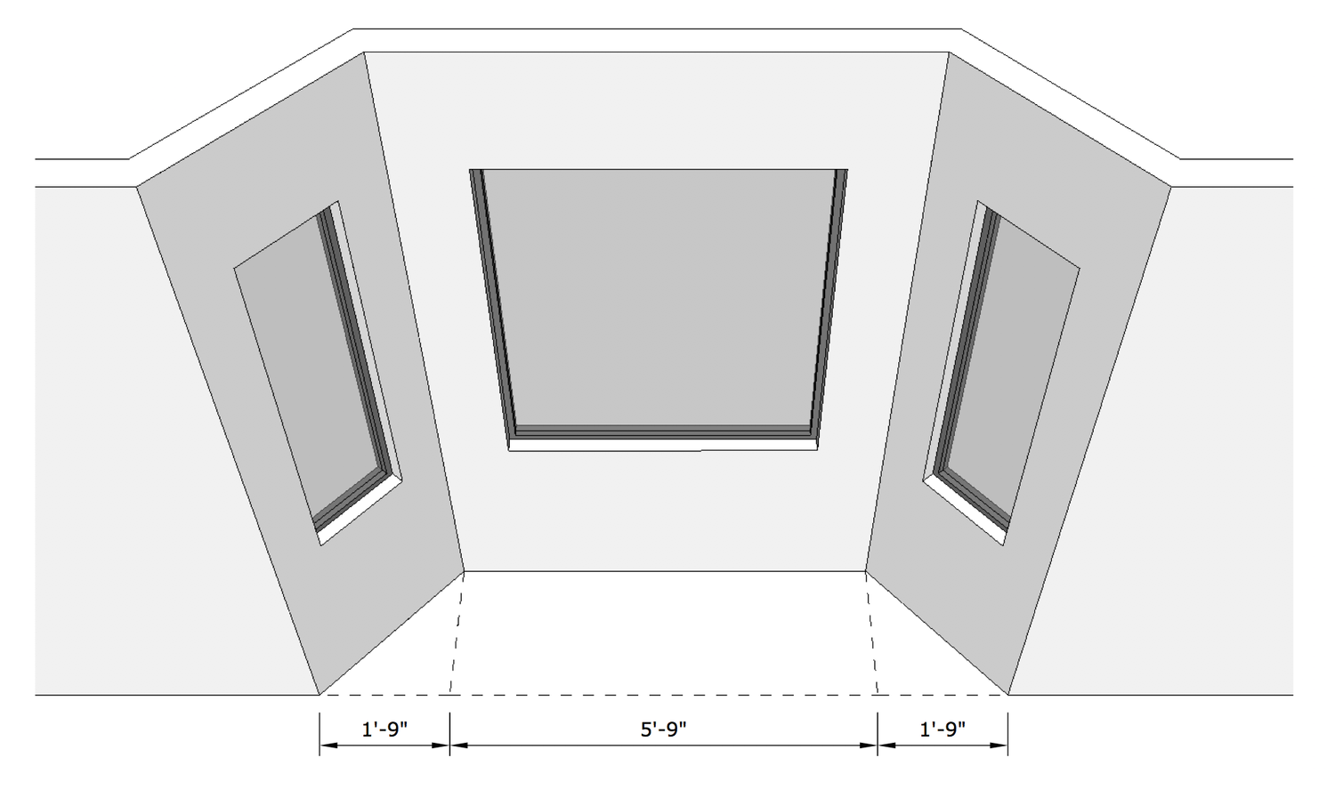Angled Walls in SketchUp - Bay Window — SketchUp for Interior Designers