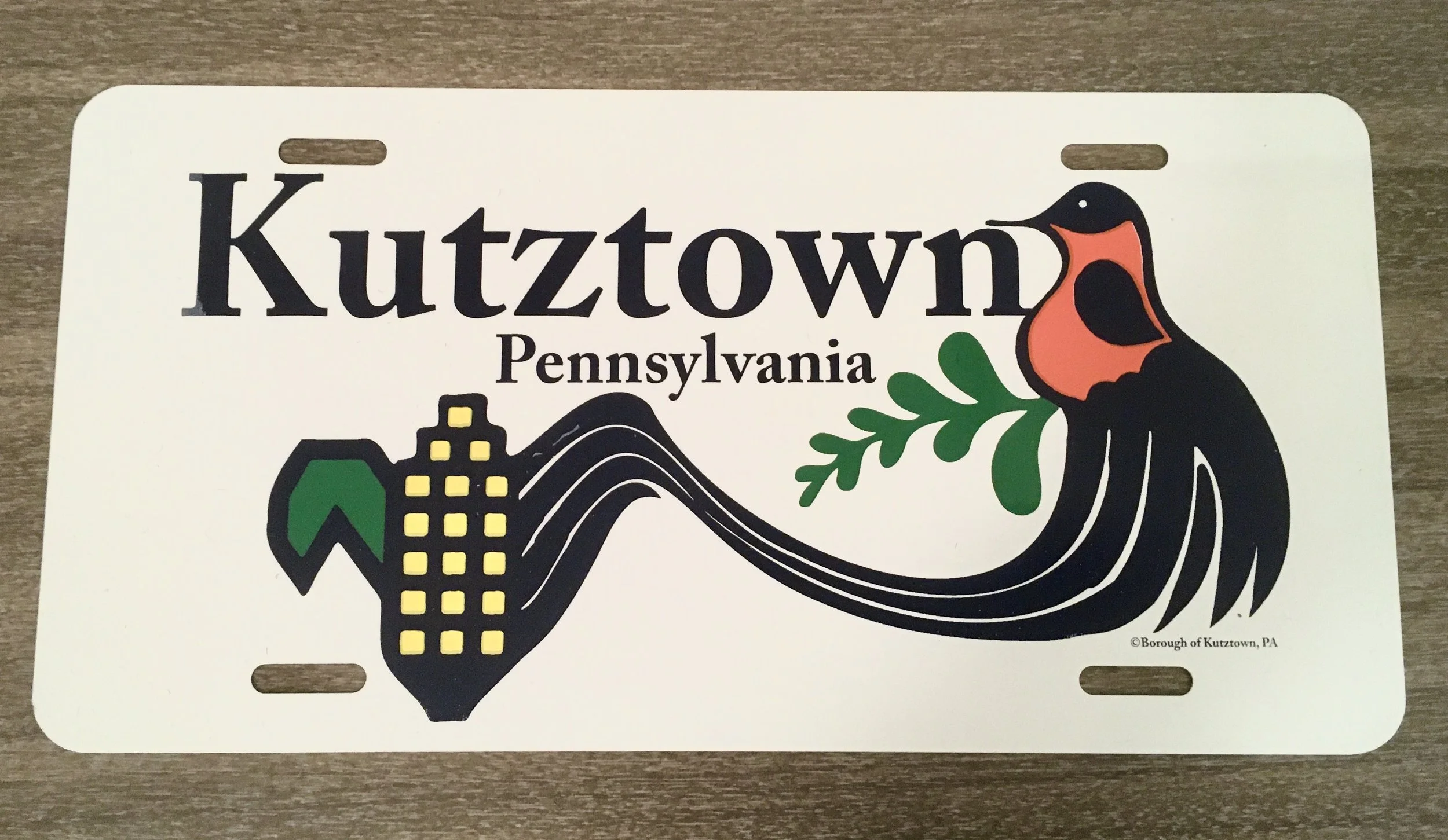 Kutztown Pennsylvania License Plate — Kutztown Area Historical Society