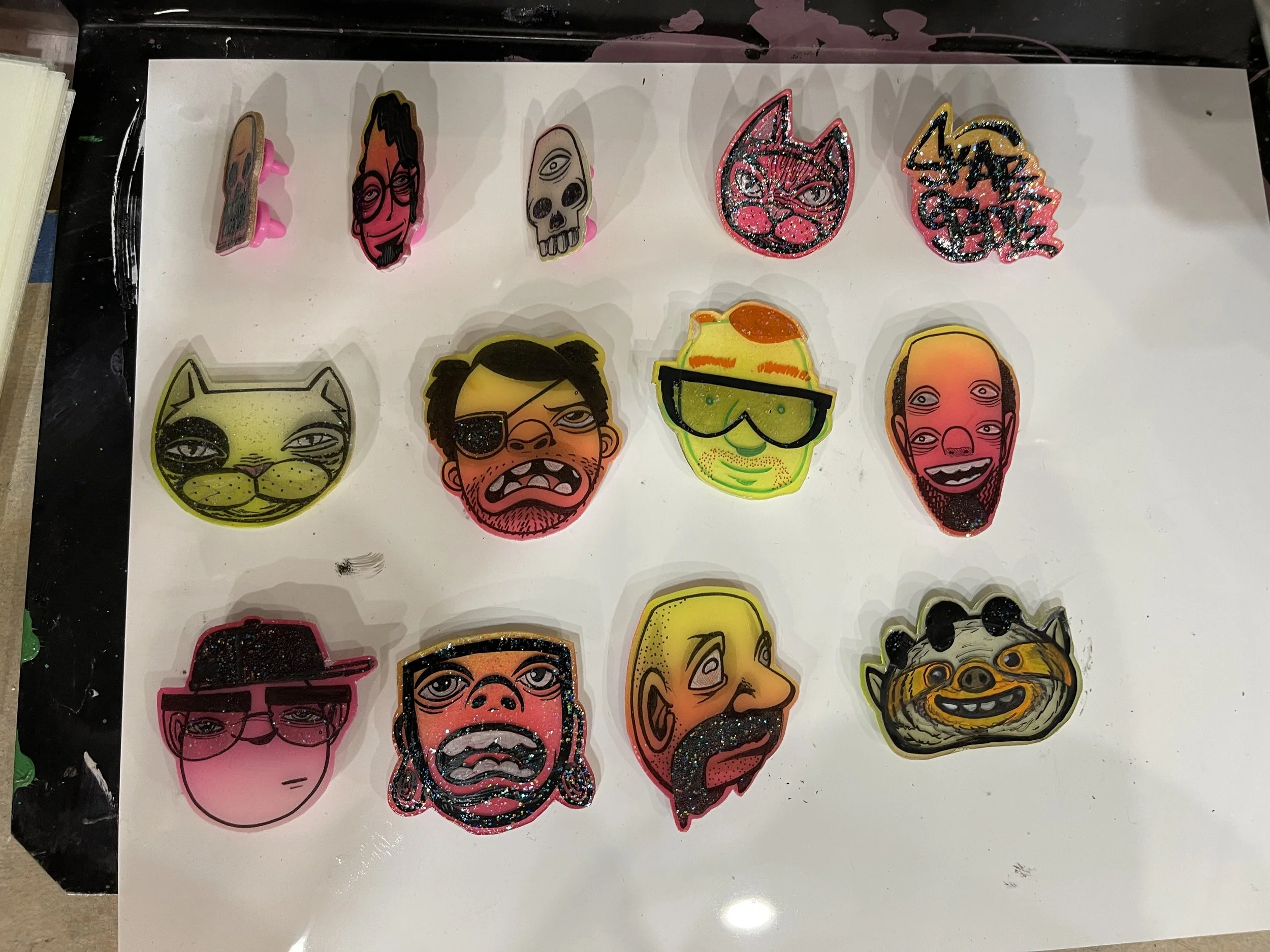 Hand Drawn Glow Magnets — Joseph Brooks Art