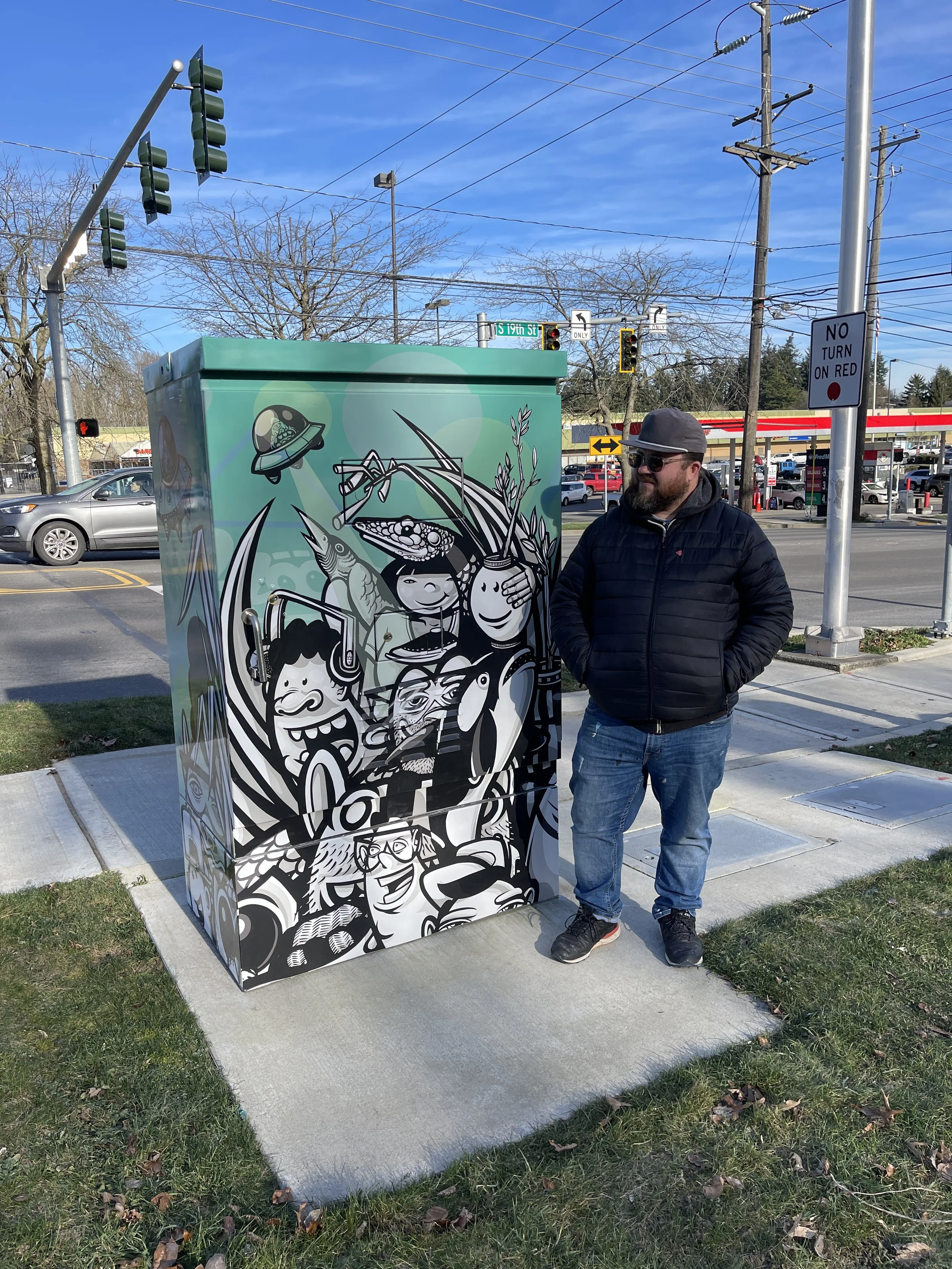 Tacoma Arts Traffic Box Wrap — Joseph Brooks Art