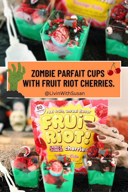 Halloween Zombie Parfait Dessert with Oreos, Pudding, and Fruit Riot ...