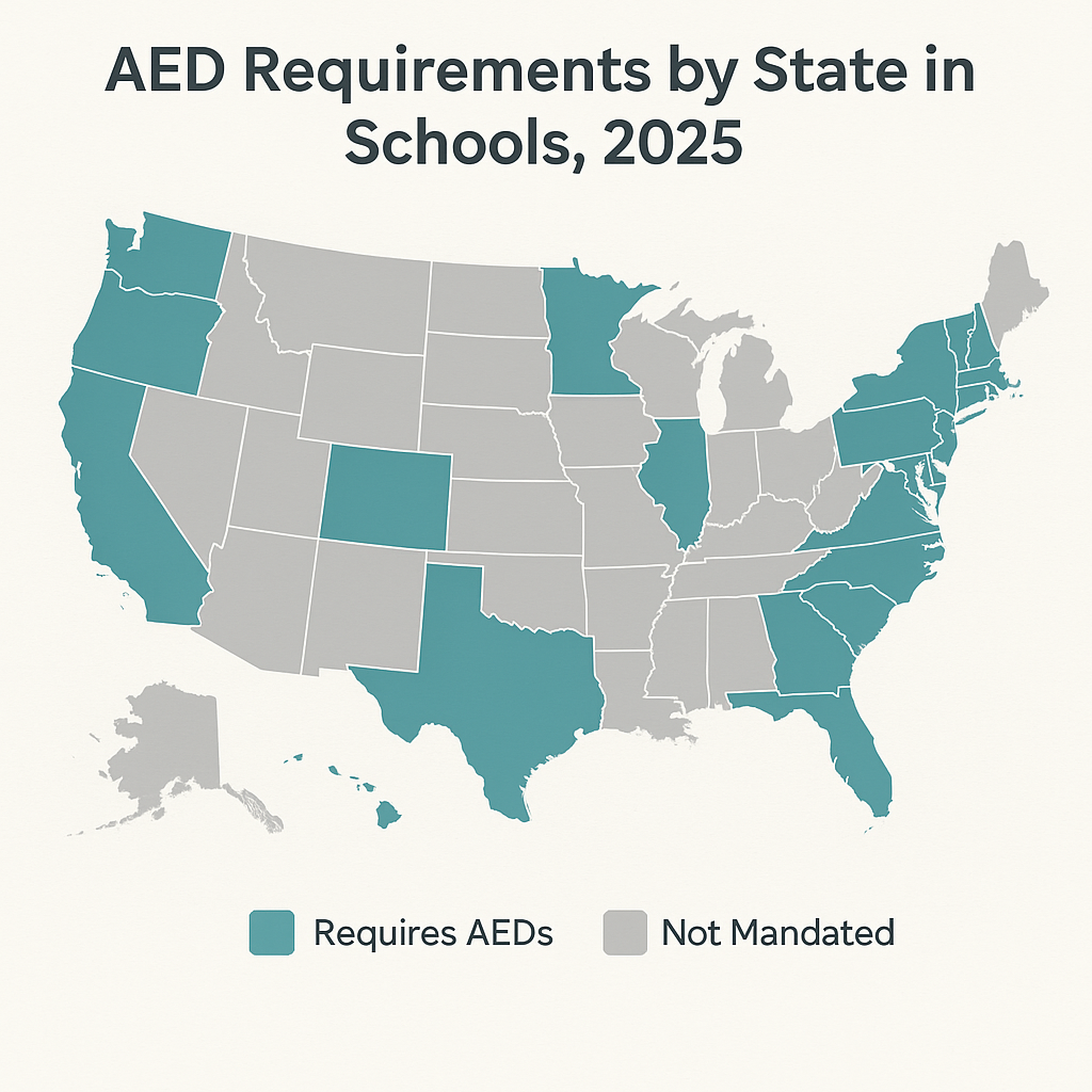 AED Requirements by State in 2025: Updated Compliance Guide for Schools ...