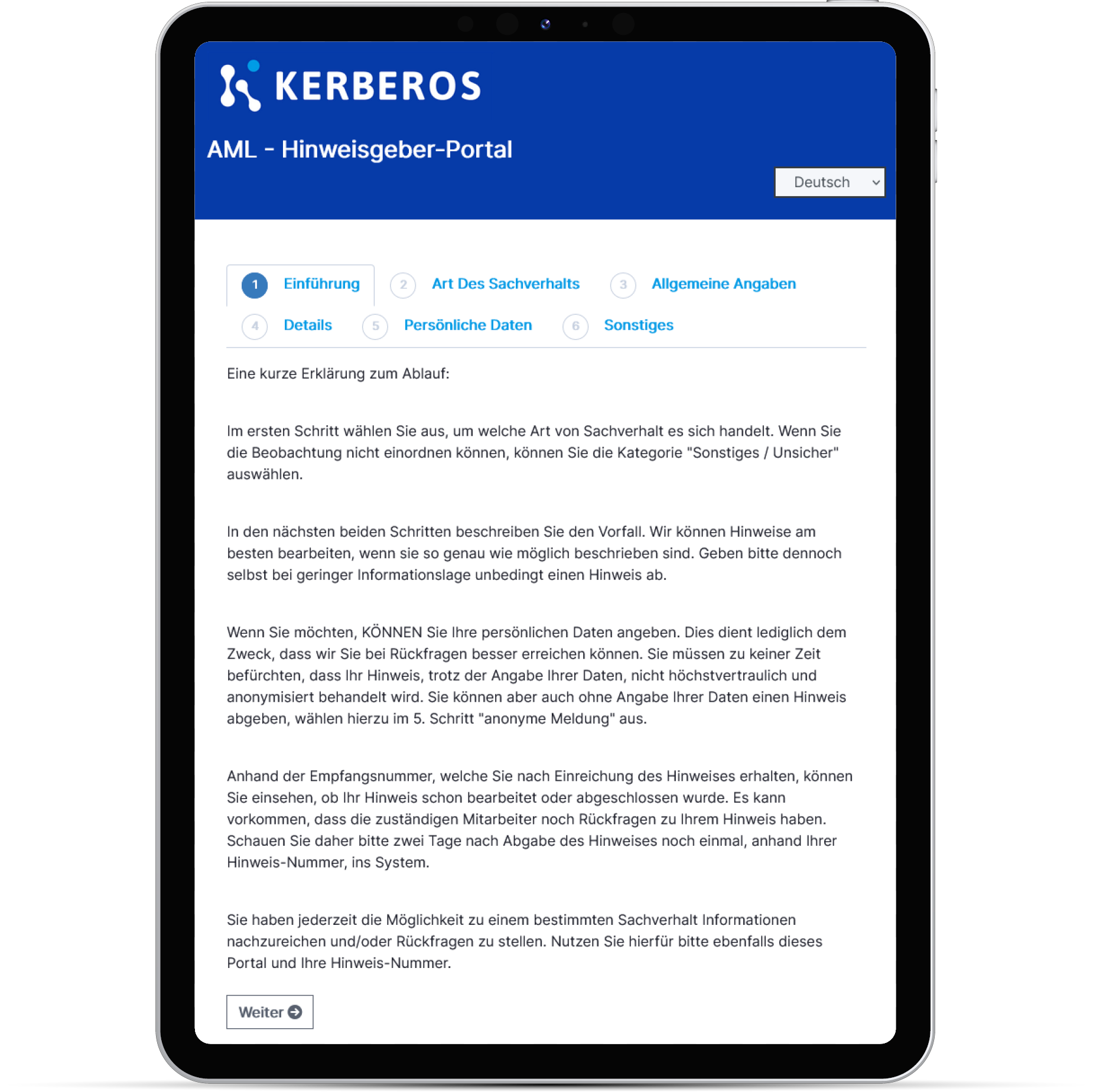 Hinweisgebersystem für alle Unternehmen — Kerberos Compliance