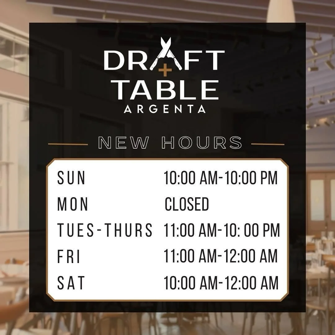 DRAFT + TABLE ARGENTA