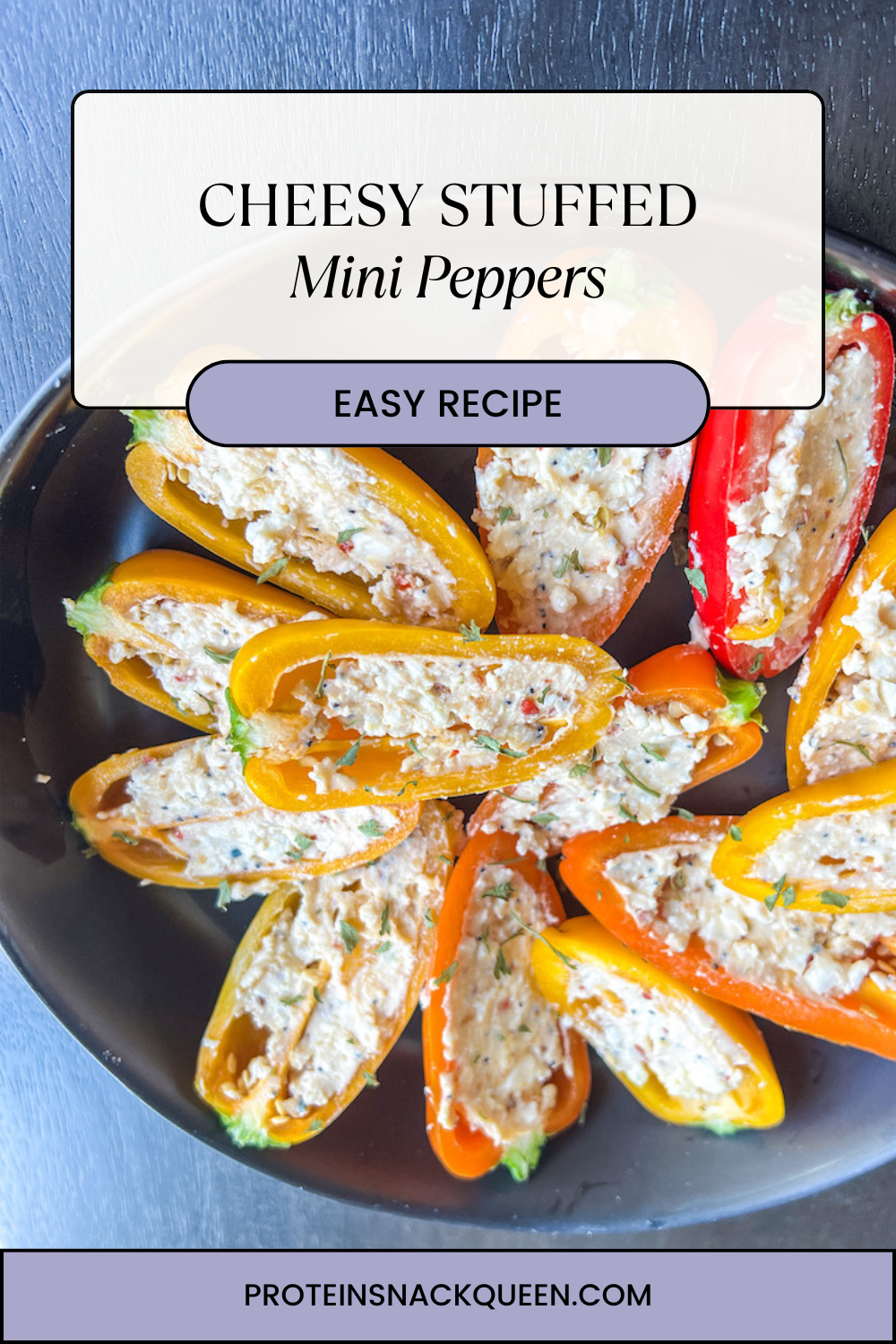 Easy Cheese and Everything Bagel-Stuffed Mini Peppers Recipe — Protein ...