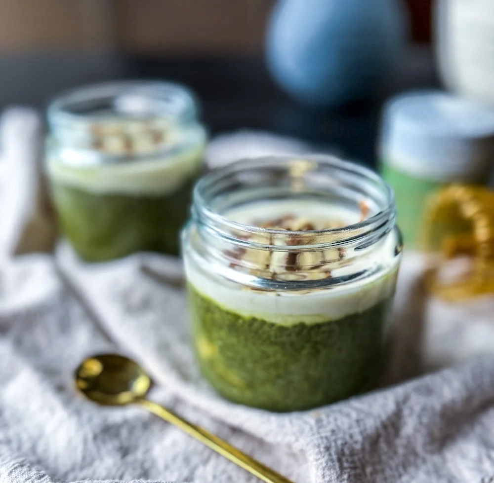 High-Protein Matcha Chia Seed Pudding — Protein Snack Queen