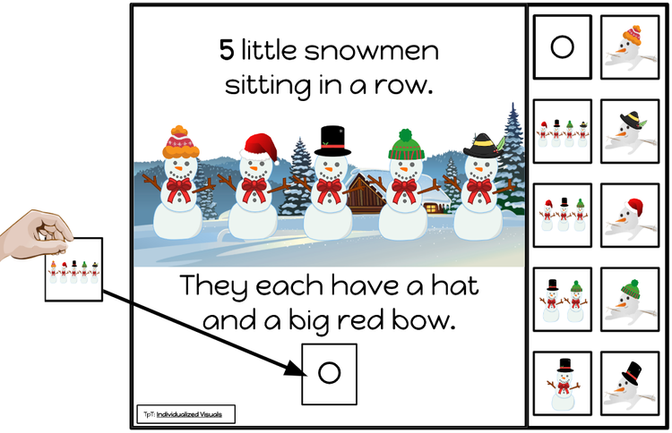 5 Little Snowmen Activity — Individualized Visuals