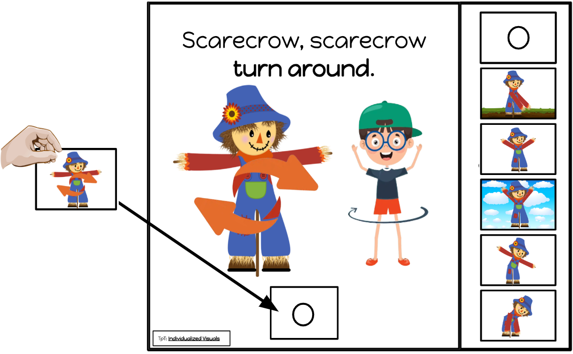 Scarecrow, Scarecrow Fall Nursery Rhyme Activity — Individualized Visuals