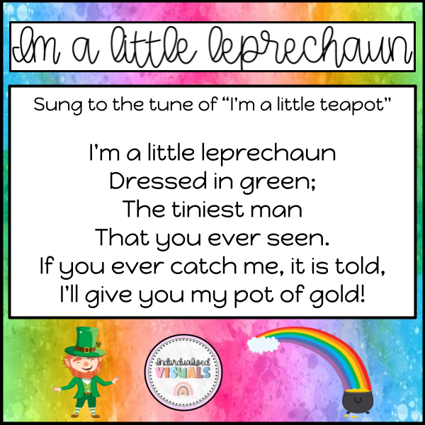 I’m A Little Leprechaun Song Activity for Special Education ...